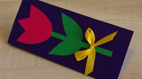 Как сделать открытку маме Аппликация из цветной бумаги Поделки для детей 4 5 6 лет своими
