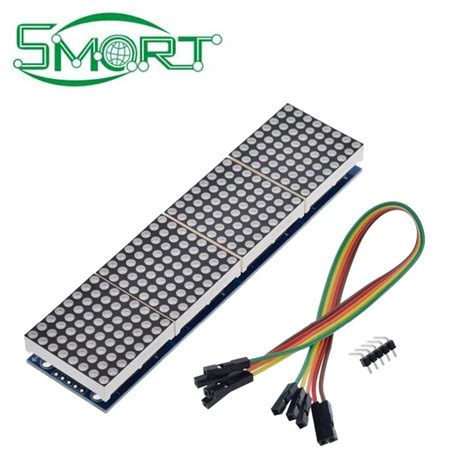 Max7219 Led Dot Matrix Module 4 In 1 Display Module Single Chip Microcomputer Control Drive