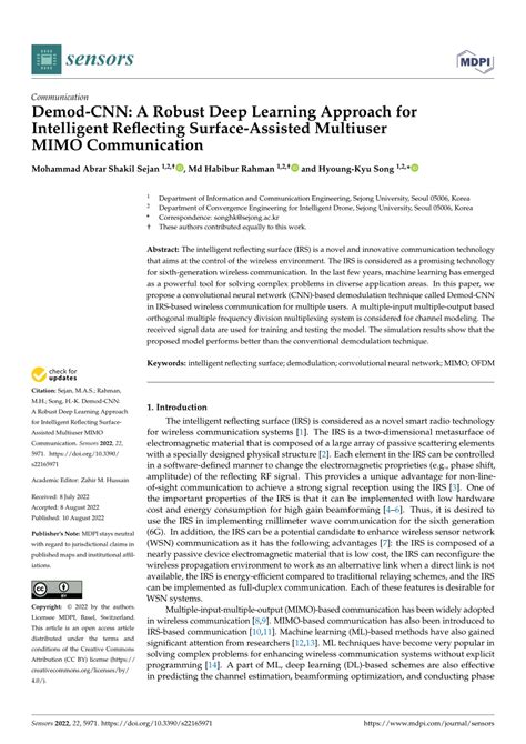 Pdf Demod Cnn A Robust Deep Learning Approach For Intelligent Reflecting Surface Assisted