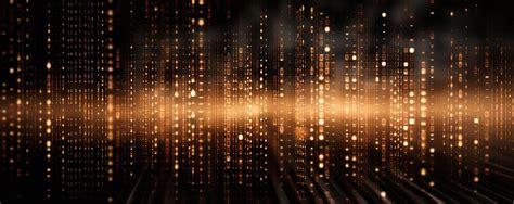 Tan Binary Code On Dark Creating An Atmosphere Of Data Technology And