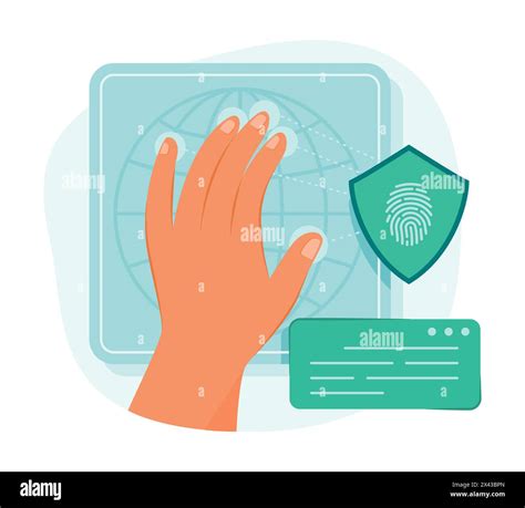 Fingerprint For Biometrics Scanning Concept Illustration Stock Vector Image And Art Alamy