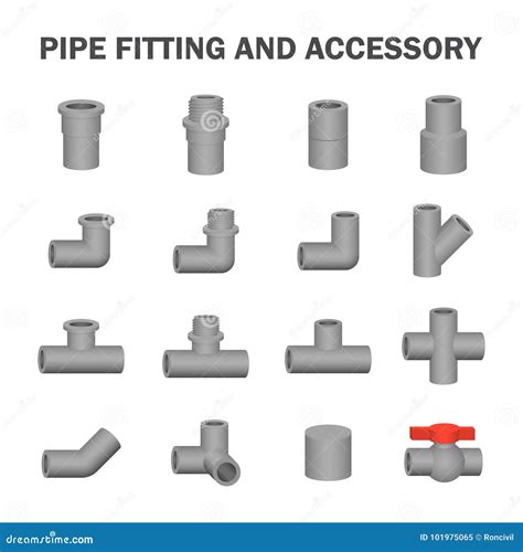 Pipe Fitting Vector Set Pipeline Vector Illustration 79004450