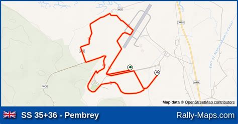 Ss 3536 Pembrey Stage Map International Welsh Rally 1985 Brc 🌍
