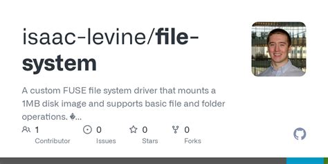 GitHub Isaac Levine File System A Custom FUSE File System Driver That Mounts A MB Disk Image
