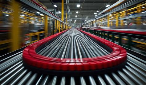 ai generator image of conveyor belt parcel box for sorting stock