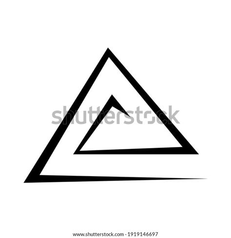 Black Nested Loop Triangle Vector Abstract Stock Vector Royalty Free