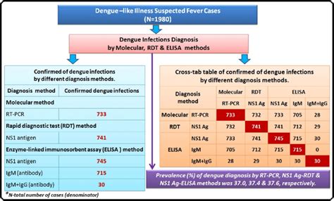 Confirmed Dengue Infections Using Different Laboratory Diagnostic
