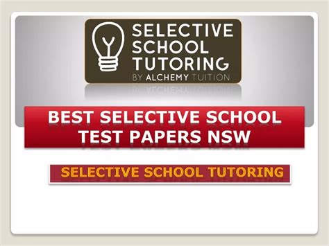 Ppt Best Selective School Test Papers Nsw Powerpoint Presentation Free Download Id11560436