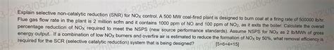 Solved Explain Selective Non Catalytic Reduction Snr For