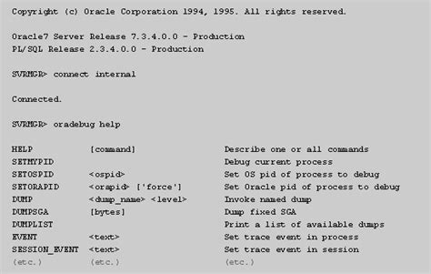 setting special trace events oracle