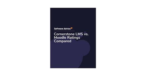 Cornerstone Lms Vs Moodle Ratings Compared Free Report