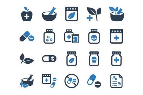 Medication Icons Graphic By Symbolic Language · Creative Fabrica