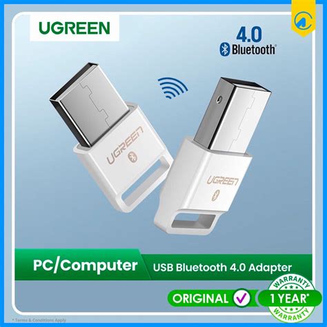 Jual Ugreen Usb Bluetooth Adapter With Led White Shopee Indonesia