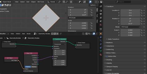 location and rotation of object in gn modeling blender artists