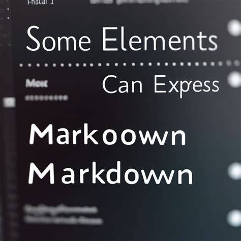 Markdown Expressions In Elements Stable Diffusion Online
