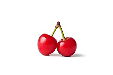 Premium Ai Image Delicious Ripe Sweet Cherries On White Background