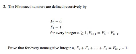 Solved The Fibonacci Numbers Are Defined Recursively By Chegg