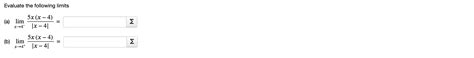 Solved Evaluate The Following Limits A Chegg