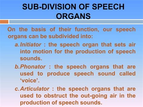 Speech Organs Speech Organs Speech Organs Speech Organs Speech Organs