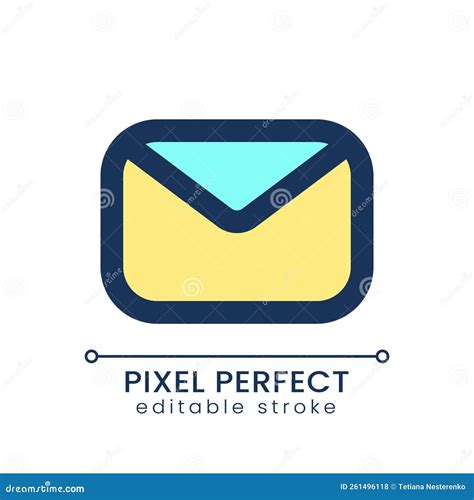 unread message pixel perfect rgb color ui icon stock vector