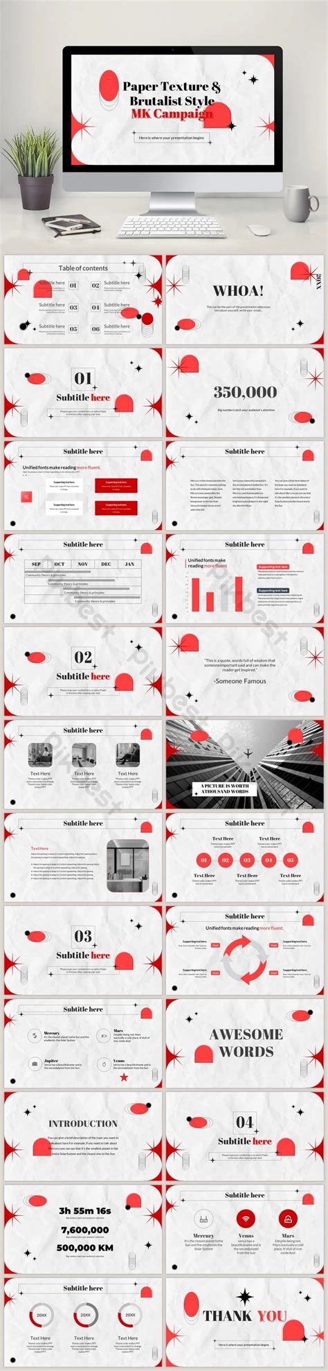 Wrinkled Paper Texture Powerpoint Templates Free Google Slides Theme Background