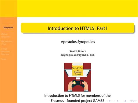 Introduction To Html5 Part I Ppt