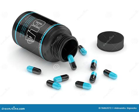 3d Render of CLA Supplement Isolated Over White Stock Illustration ...