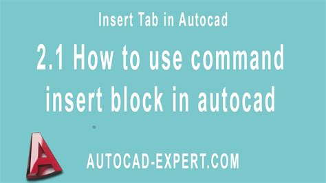 21 How To Use Command Insert Block In Autocad Youtube