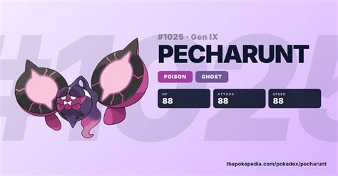 Pecharunt 1025 Poisonghost Pokemon Pokepedia