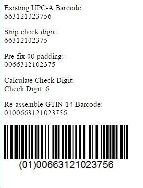 Convert A UPC A To A GTIN 14 Academy For Arduino