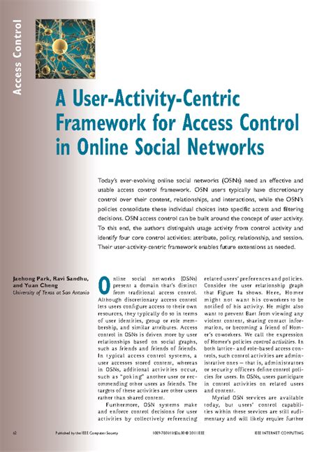 2011 Ic Uacon A User Centric Activity Centric Framework For Access