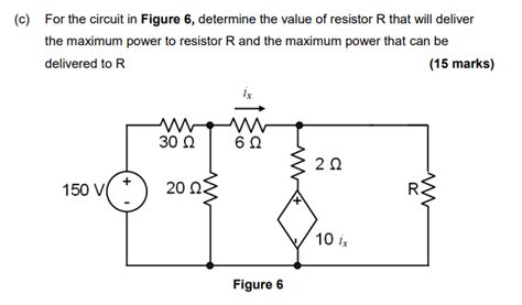 Solved For The Circuit In Figure Determine The Value Of Chegg