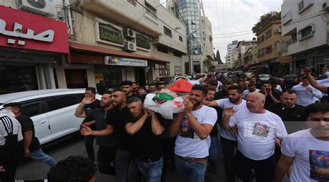 تشييع جثمان الشهيد رابي عرفة رابي 32 عاما إلى مثواه الأخير في قلقيلية