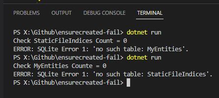 Ef Core Dbcontext Ensurecreated