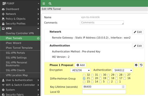 Ikev2 Ipsec Site To Site Vpn Fortinet Fortigate Mikrotik Routeros