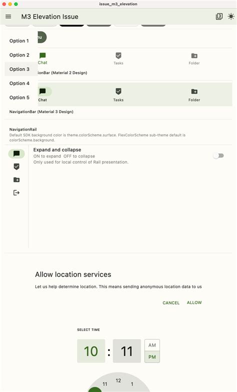 Elevation Issue With `material` Widget When Opting In On `usematerial3` Causes Widespread