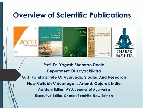 Pdf Overview Of Scientific Publications