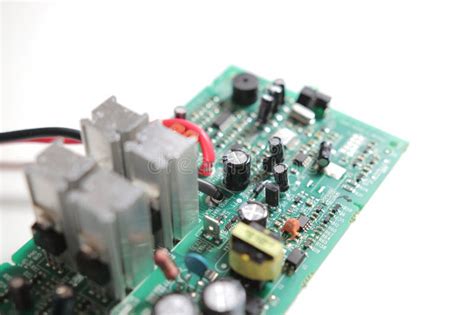 Power Supply Modern Printed Circuit Board With Electronic Components With Transistor Pcb Detail