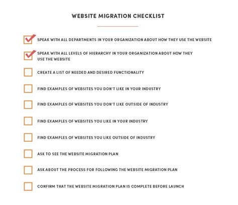 Website Migration Checklist