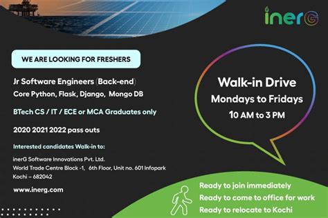 inerg inc on linkedin hiring career team freshers python