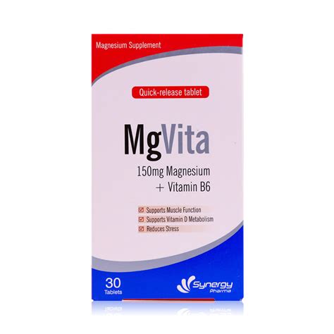 Mgvita Magnesium 150mgvitamin B 6mg Tablets