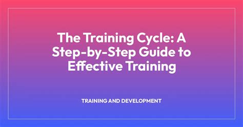 The Training Cycle A Step By Step Guide To Effective Training • Csr Education The Training Cycle A Step By Step Guide To Effective Training • Csr Education