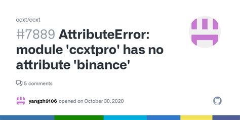 Attributeerror Module Ccxtpro Has No Attribute Binance · Issue