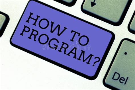 Conceptual Hand Writing Showing How To Program Business Photo