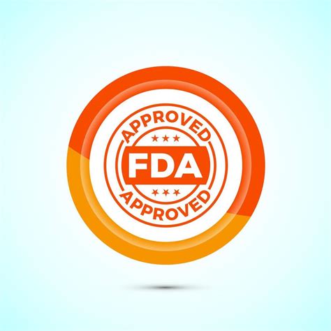 Fda Approved Icon Food And Drug Administration Icon Label Orange