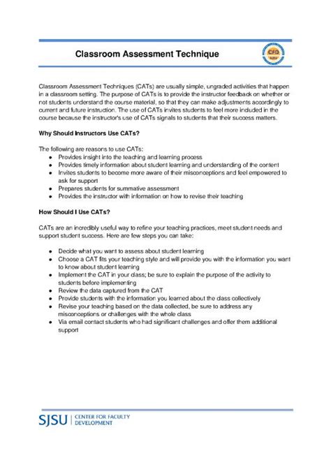 Classroom Pdf 156800 Classroom Assessment Technique