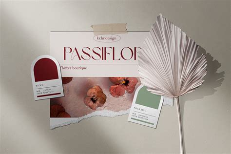 Фирменный стиль цветочного магазина Passiflora Behance