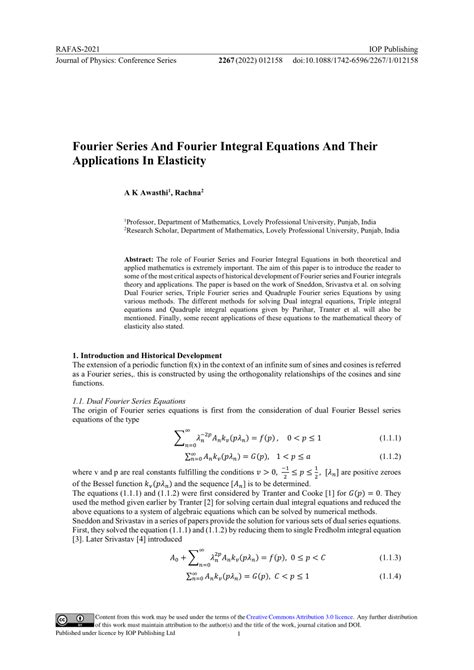Pdf Fourier Series And Fourier Integral Equations And Their Applications In Elasticity