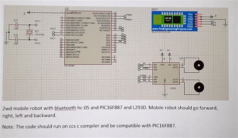 Solved 2wd Mobile Robot With Bluetooth Hc 05 And Pic16f887