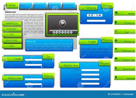 Web Form Template Stock Vector Illustration Of Browse 21393552